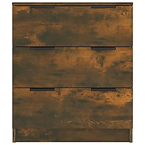 vidaXL Sideboard Smoked Oak 23.6"x11.8"x27.6" Engineered Wood