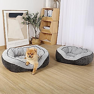 Dog Bed for Large Medium Small Dogs, Soft Calming Puppy Dog Bed Orthopedic Dog Sofa Bed Durable Washable Puppy Bed Medium Large Dog Bed Square, Comfortable Puppy Dog Bed