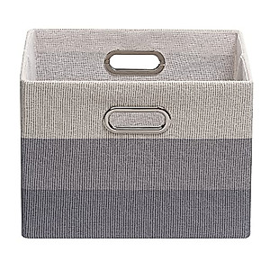 Lambs & Ivy Gray Ombre Foldable/Collapsible Storage Bin/Basket