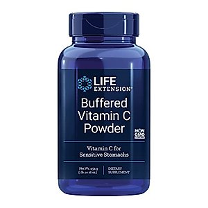 Life Extension Buffered Vitamin C Powder – Ascorbic Acid Vitamin C, Calcium, Magnesium, and Mineral Supplements for Sensitive Stomachs – Gluten-Free, Non-GMO, Vegetarian – 454g ( 84Servings )