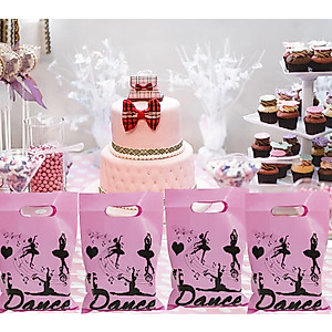 BignzwUra 50PCS Ballet Dance Themed Party Favor Bags - Dacing/Dance Movements Ballerina Baby Shower First 21st Birthday Party Decorations Favors Supplies Table Decor Gift Goodie Bags