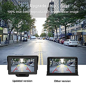 Backup Camera System Kit,4.3" Monitor IP68 Waterproof Car Camera Night Vision HD Back Up Camera for Car/SUV/Taxi/Mini Pickup