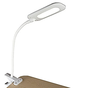 OttLite Flexible Soft Touch LED Clip Lamp with ClearSun LED Technology - Sturdy Clip Light is Dimmable & Flexible - Travel-Friendly & Portable Reading Lamp for Home, Desks, Tables, & Bookshelves