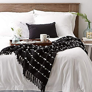DII Woven Loop Throw Collection, 50x60, Black
