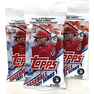 Topps 2021 Series 1 Baseball Fat Pack (3 Packs)
