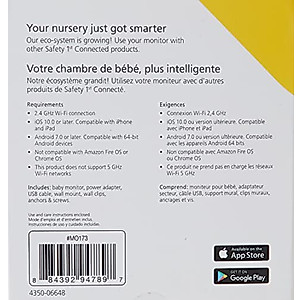 Safety 1st Connected 1080P WiFi Baby Monitor — Motion & Sound Notifications, Encrypted Hd Streaming from Anywhere, Advanced Night Vision, iOS and Android Compatible