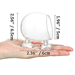 Suction Cup Planter, 4Pcs Magnetic Suction Cup Window Aquarium, Glass Vase Plant Pots Decorations Fish Tank for Aquascape Aquarium