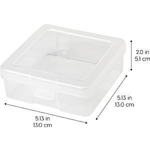 Party Club of America 12 Pack Small Clear Plastic Storage Boxes with Lids, Craft Jewelry Life Item Organizer for Puzzles, Pens, Rings, Needle and Thread, Nail Polish, Remote Controls