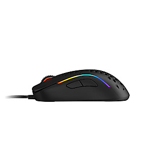 HK Gaming NAOS M Ultra Lightweight Honeycomb Shell Ambidextrous Wired RGB Gaming Mouse 12 000 cpi - 7 Buttons - 59 g (Naos-M, Black)