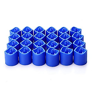 Rakumi LED Candles, Flameless LED Tea Lights, Battery Operated LED Votive Candles for Valentine's Day Wedding Birthday Party, 24 Packs (Blue)