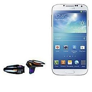 BoxWave Gaming Gear Compatible with Galaxy S4 - Touchscreen QuickTrigger Auto, Trigger Buttons Autofire Gaming Mobile FPS - Jet Black