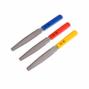 Holmer Tapered Nut Files Double Edge Nut Slotting Files Set Fret Crowning Files Luthier Tools for Electric Guitar Set of 3Pcs.