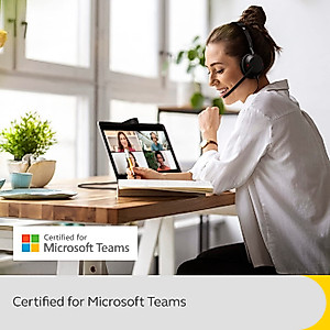 Jabra Evolve2 50 Wired Stereo Headset - with AirComfort Technology, Noise-Cancelling Mics & Active Noise Cancellation - MS Teams Certified, Works with All Other Platforms - Black