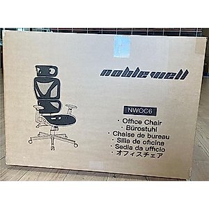 NOBLEWELL Ergonomic High Back Mesh Chair for Office Computer with Lumbar Support, 3D Armrest, Double Backrest and Adjustable Headrest