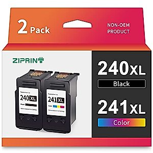 ZIPRINT Remanufactured Ink Cartridge Replacement for Canon PG-240XL CL-241XL 240 241 240XL 241XL for Pixma MG3620 MG3220 MG2220 MG2120 MX432 MX472 MX532 MG3520 MX452 MX459 Printer (Black, Tri-Color)