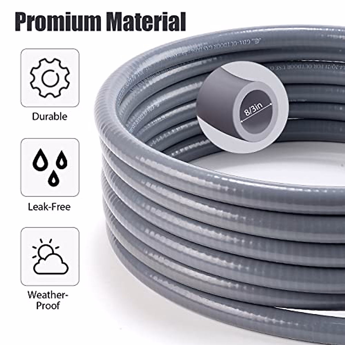 LGQIEM 15FT Natural Gas Hose - Natural Gas Hose Conversion Kit 3/8"-18NPT quick Disconnect Extra 3/8" Female Flare Easy to Connect Suitable for Gas Grills, Fire Pit, Portable Generator, Patio Heater