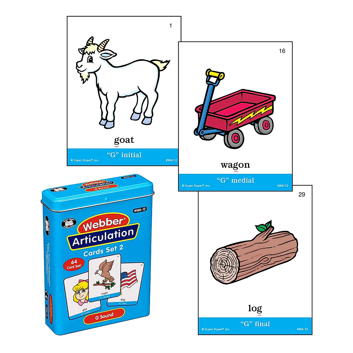 Super Duper Publications | Articulation G Sound Fun Deck | Vocabulary and Language Development Flash Cards | Educational Learning Materials for Children
