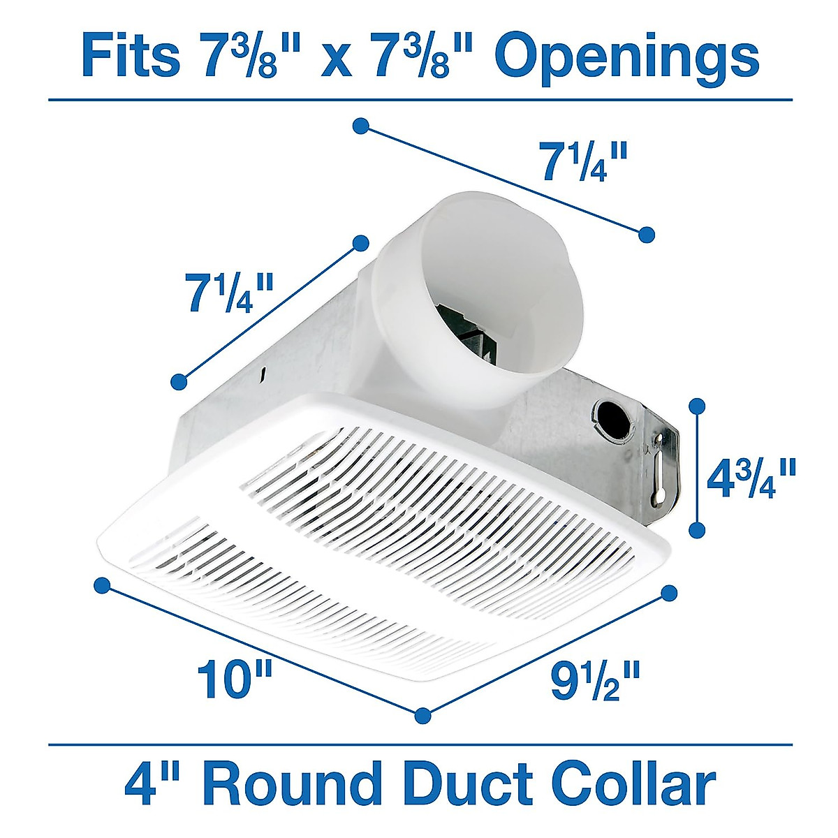 Air King AS54 Advantage Bath 50-CFM at 3.0-Sones, White Finish Exhaust Fans, Medium
