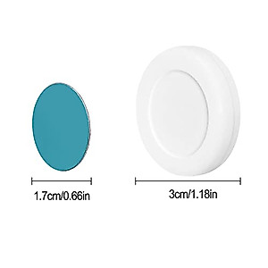 Erice 2 Pcs Remote Control Holder Hook, Wall Mount Storage Magnetic White Hook, No Punching Strong Magnetic Hooks for TV Air Conditioner Bed Remote Control Keys