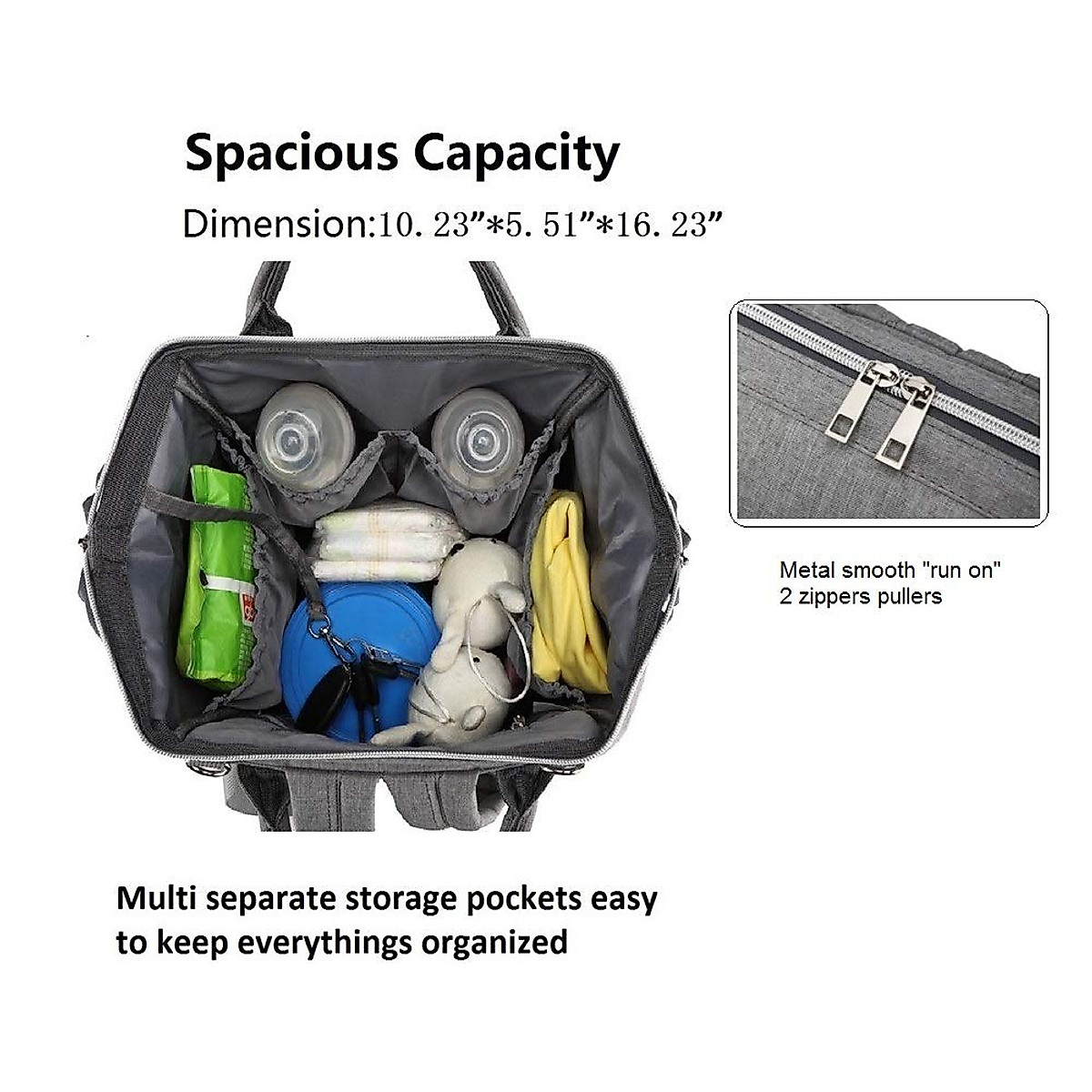 Diaper Bag Backpack, Large Baby Diaper Backpack Travel Diaper Bags with USB Charging Port