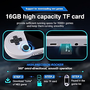 Retro Handheld Game Console, Game Console 11000 Games, SF2000 3.0" IPS Screen Wireless Stick Game Station 16G TF Card, Support TV & Multi-Language