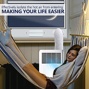 BAPHILE Portable Air Conditioner Window Kit, Adjustable Universal Window Vent Kit for AC Unit, Vertical or Horizontal Sliding Window Kit Plate for 5.1’’/13 cm AC Exhaust Hose