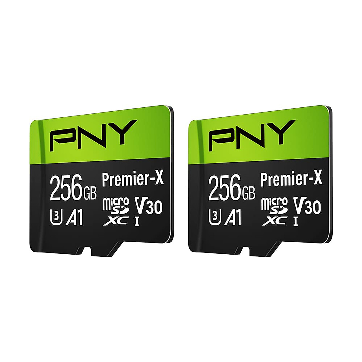 PNY 256GB Premier-X Class 10 U3 V30 microSDXC Flash Memory Card 2-Pack