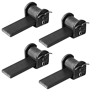 heneng 4 Pcs Weld on Straight Strap Trailer Hinges, 4-5/8" x 3" x 2", Long Leaf Hinge, 5/16" (7.8mm) Thick