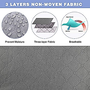 Fixwal 8 Pack Large Clothes Blankets Storage Bags Foldable Organizer Storage Containers for Comforters, Bedding, Clothing, Fabric Closet Storage Bins with Sturdy Zipper Handle Clear Window, 90L Grey
