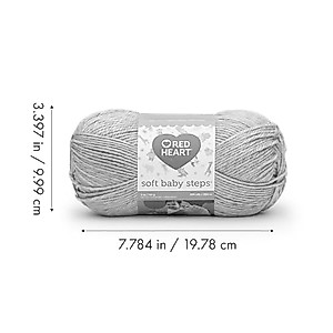 Red Heart Soft Baby Steps White Yarn - 3 Pack of 141g/5oz - Acrylic - 4 Medium (Worsted) - 256 Yards - Knitting, Crocheting & Crafts