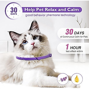 4 Pack Calming Collar for Cats and Kittens,Cat Pheromone Collars for Anxiety Efficient Relieve, Feline Calm Pheromones Collars Cats Stress Relief,Calming Collar for Peeing,Meowing,Fighting,Scratching
