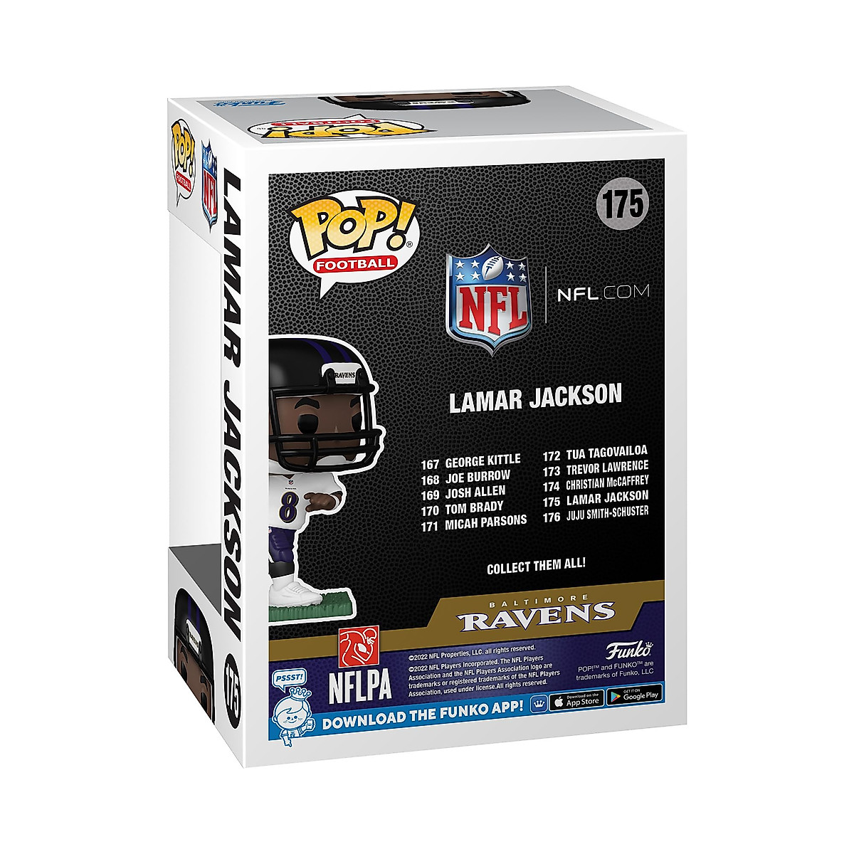 Lamar Jackson (Baltimore Ravens) (Away Jersey) Funko Pop! NFL Series 9