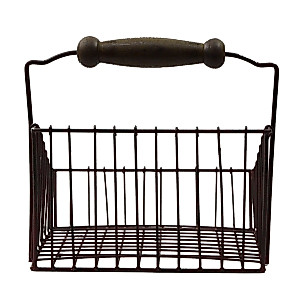 Treasure Gurus Rustic Metal Wire Storage Bin Basket Napkin Holder Travel Caddy