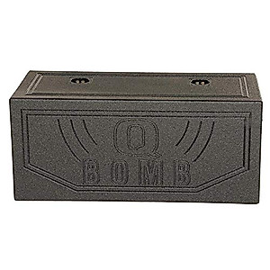 Q Power QBOMB8V Dual 8 Inch Vented Port Subwoofer Sub Box with Bedliner Spray