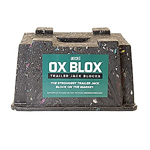 OX BLOX Trailer Jack Block | RV and Camper Blocks for Any Tongue Jack, Post, Foot, or stabilizer (Round or Square) | Supports up to 10,000 lbs per Block