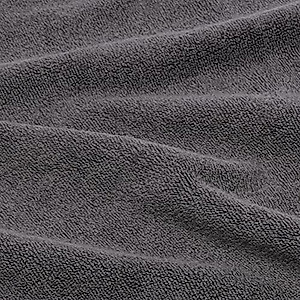 Amazon Basics Cotton Hand Towels, Made with 30% Recycled Cotton Content - 6-Pack, Dark Gray