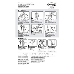Command Medium Utility Hooks, Damage Free Hanging Wall Hooks with Adhesive Strips, No Tools Wall Hooks for Hanging Organizational Items in Living Spaces, 9 White Hooks and 12 Command Strips
