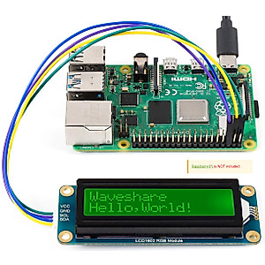 waveshare for Arduino Raspberry Pi/Pi Pico Jetson Nano, LCD1602 RGB Module 16x2 Characters up to 16 Million Colors Adjustable RGB Backlight Color I2C Interface 3.3V/5V
