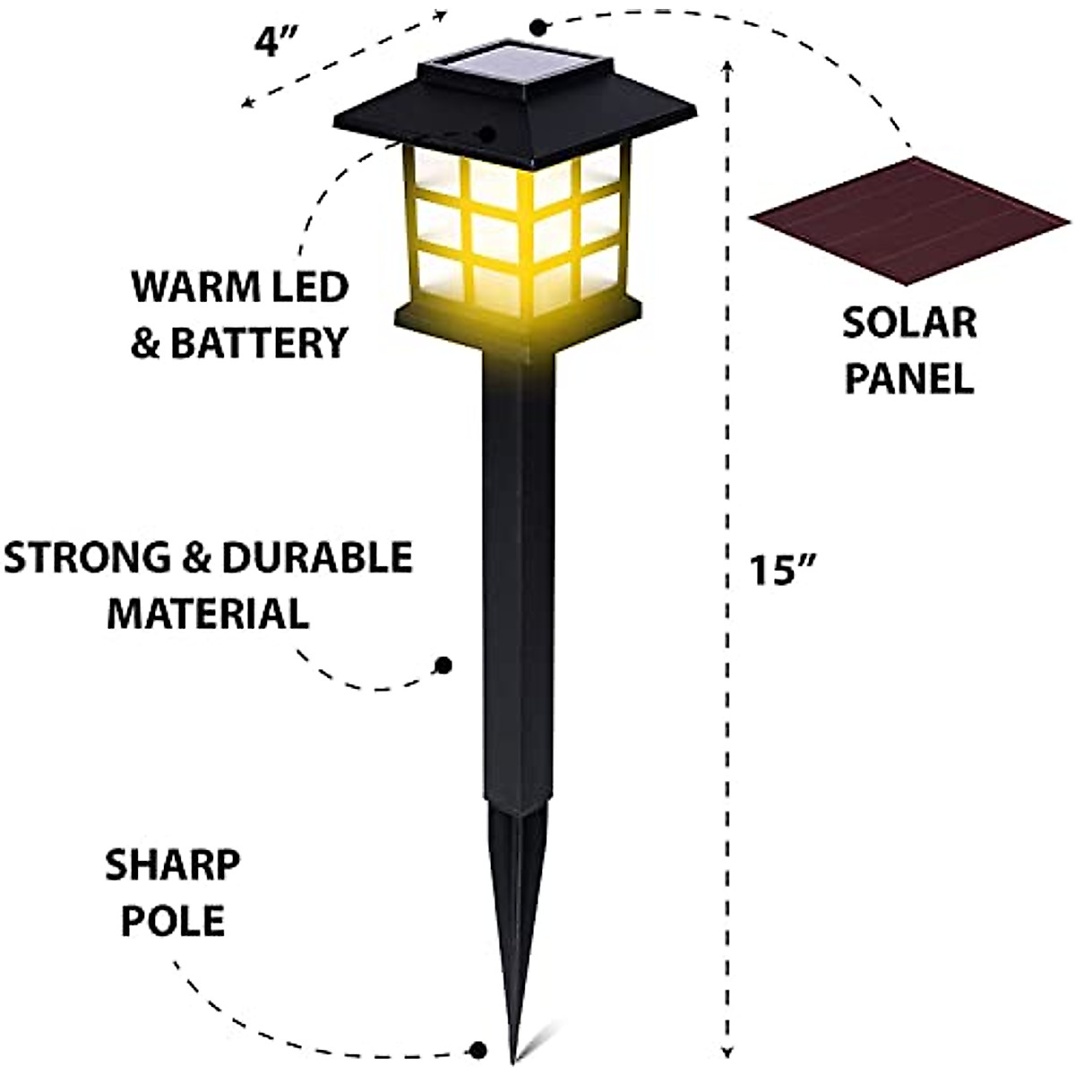 Zone Tech Outdoor Solar Powered Light – LED 24 Pack Bright Premium Quality Rain-Proof Walkway Path Patio Yard Lawn Garden LED Lamp (24 Pieces)