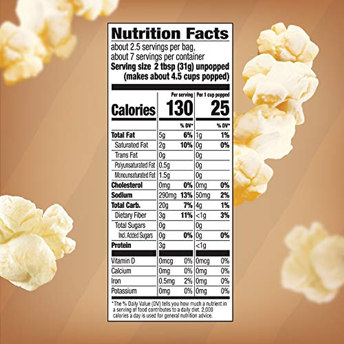 Orville Redenbacher's Naturals Microwave Popcorn, Classic Butter & Sea Salt Light Flavor, 2.69 oz., 3-Count
