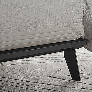 Classic Brands Canton Wood Platform Bed Frame Black, Queen