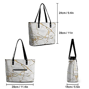 Womens Handbag Marble Texture Leather Tote Bag Top Handle Satchel Bags For Lady