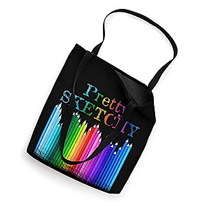 Sketchy, artist, art lovers, colored pencils Tote Bag