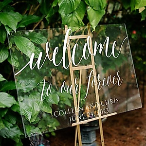 Custom Wooden Welcome Sign for Rustic Weddings: Display Date & Couple Name, Personalized Welcome Wedding Sign, Weathered Oak Stain Wood Sign, Wedding & Reception Decorations