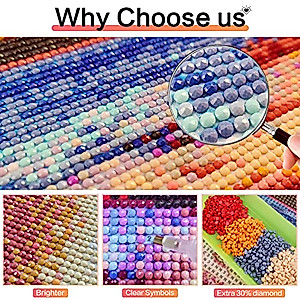 Uatiodo Diamond Painting Kits for Adults, 6 Pack Diamond Painting Kit, DIY 5D Diamond Art Paintings, Sunset Beach Paint with Diamonds, Home Wall Decor, 12 * 16 inch