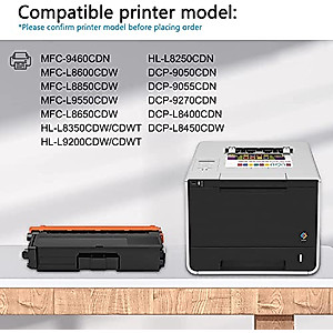 TN336 TN-336 Black High Yield Toner Cartridge TN336BK 2 Pack Compatible Replacement for Brother TN336 TN331 Compatible with HL-L8350CDW MFC-L8850CDW MFC-L8600CDW HL-L8350CDWT HL-L8250CDN Printer