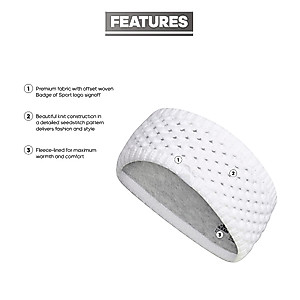 adidas Women's Crestline Headband, White/Clear Grey, One Size