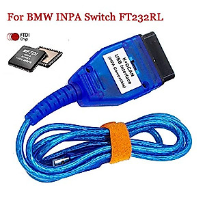 AuraTech d can Cable Coding Cable K+ CAN Ediabas Cable with Switch DCAN Interface Coding Support E serials Interface for R56 E87 E93 E70