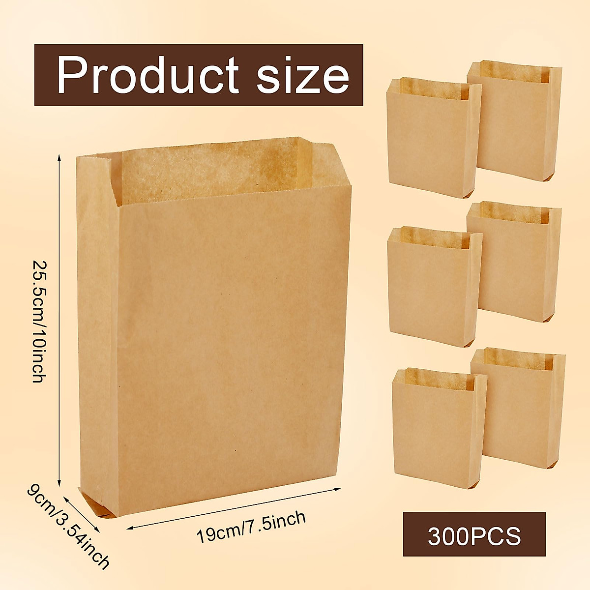 300pcs Organic Pads Disposal Bags, 7.5x10 Inch Pad Napkin Storage Bag Kraft Paper Bags for Feminine Hygiene tampon Liner Bag Waste Receptacle Paper Liners Business Toilet Bathroom Personal Dispenser