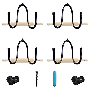 5 Pack Rolling Pin Holder with No-punch screw holder Rolling Pin Display Rack Rolling Pin Storage Organizers Rolling Pin Wall mount Hooks - No Rolling Pin